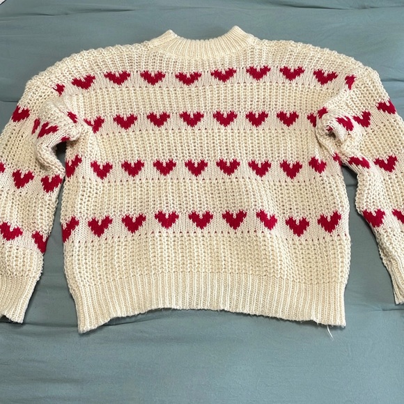 Sweaters | Oversized Knit Heart Sweater | Poshmark